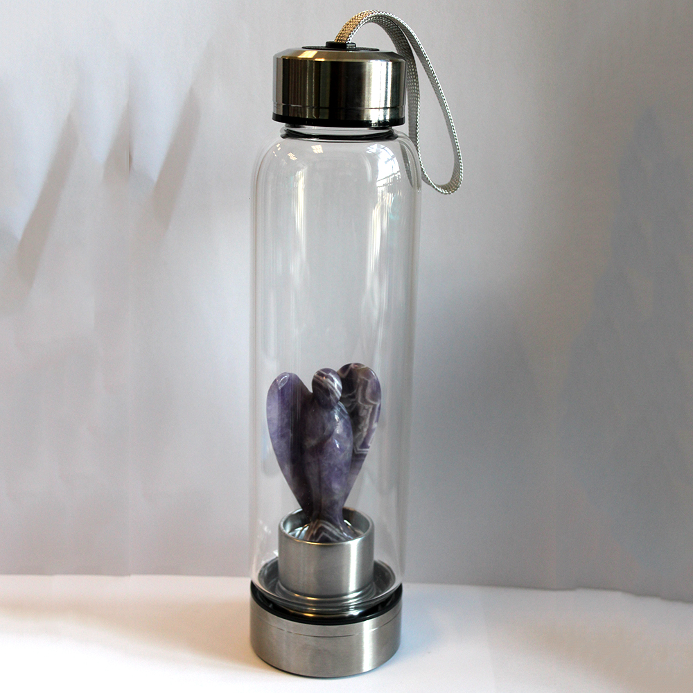 Dreamy Amethyst Chakra Quartz Angel Water Bottle - Buy Amethyst Water ...